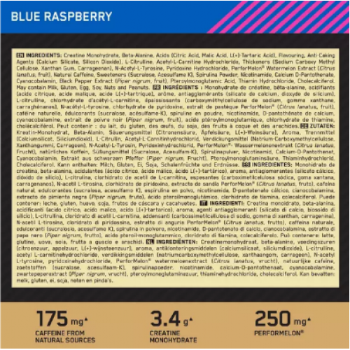 Optimum Nutrition > Gold Standard Pre Workout (330g) Blue Raspberry